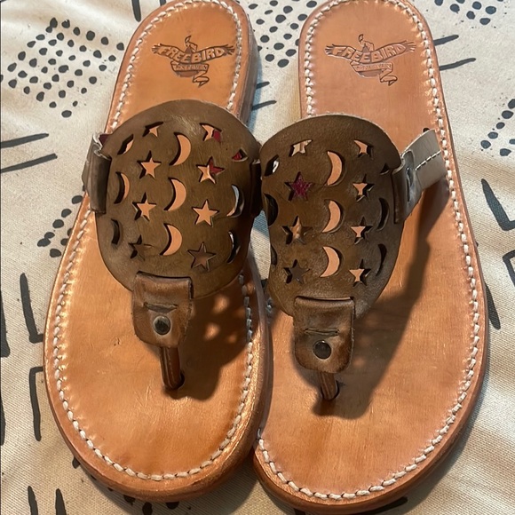 freebird | Shoes | Freebird Vallarta Brown Leather Sandals With Ornate ...